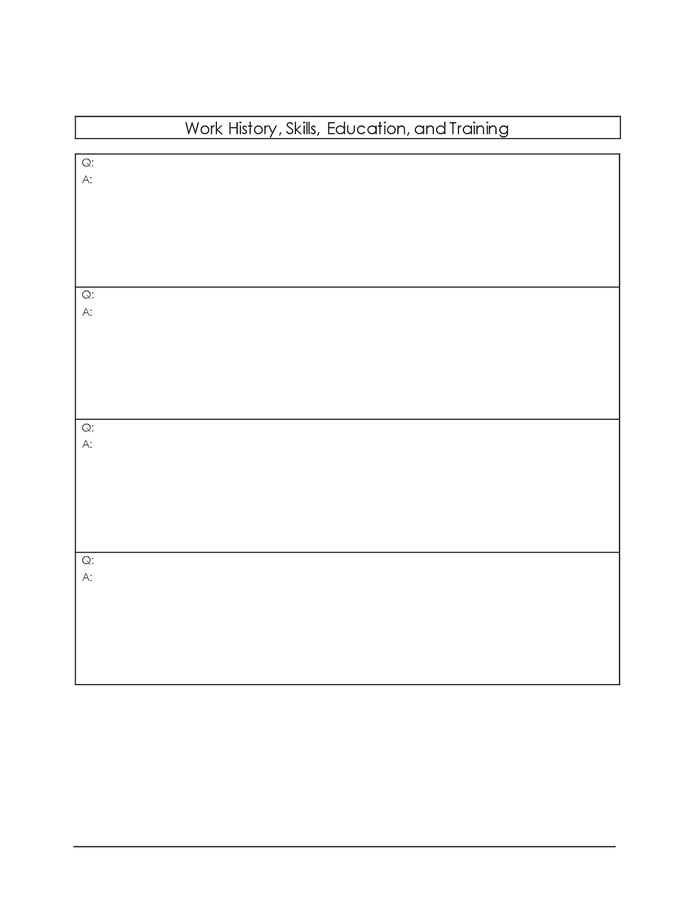 Candidate interview worksheet in Word and Pdf formats - page 2 of 5 Candidate interview worksheet in Word and Pdf formats - page 2 of 5
