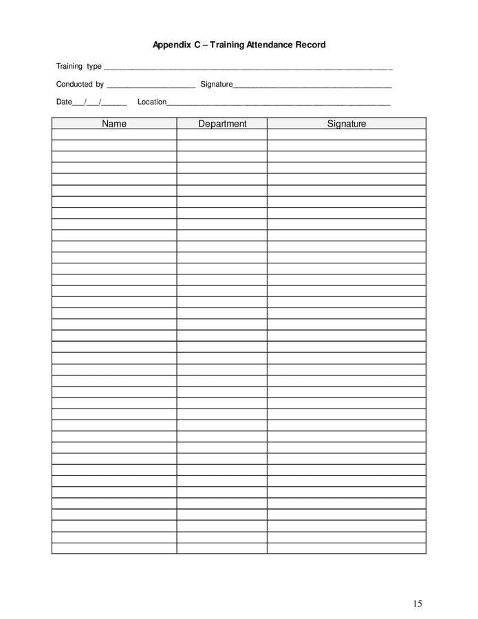 Emergency response plan template in Word and Pdf formats - page 15 of 20