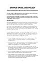 Sample email use policy in Word and Pdf formats