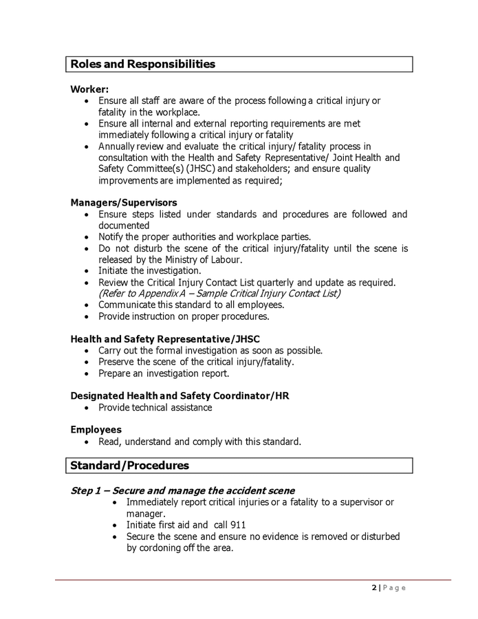 Company health and safety program (Canada) in Word and Pdf formats ...