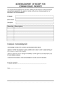 Acknowledgment of receipt for company-issued property in Word and Pdf ...