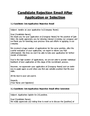 Candidate rejection email after application or selection in Word and ...