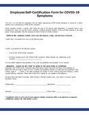 employee self certification form