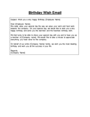 birthday wish email