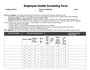 Employee health screening form in Word and Pdf formats