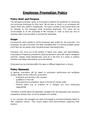Employee promotion policy in Word and Pdf formats