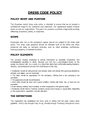 Dress code policy in Word and Pdf formats