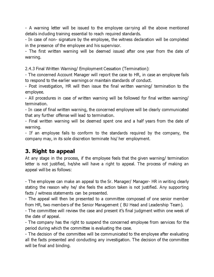 Disciplinary policy in Word and Pdf formats - page 4 of 5
