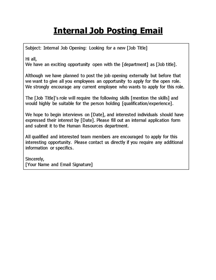 Vacancy Mail