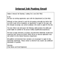 Internal job posting email in Word and Pdf formats