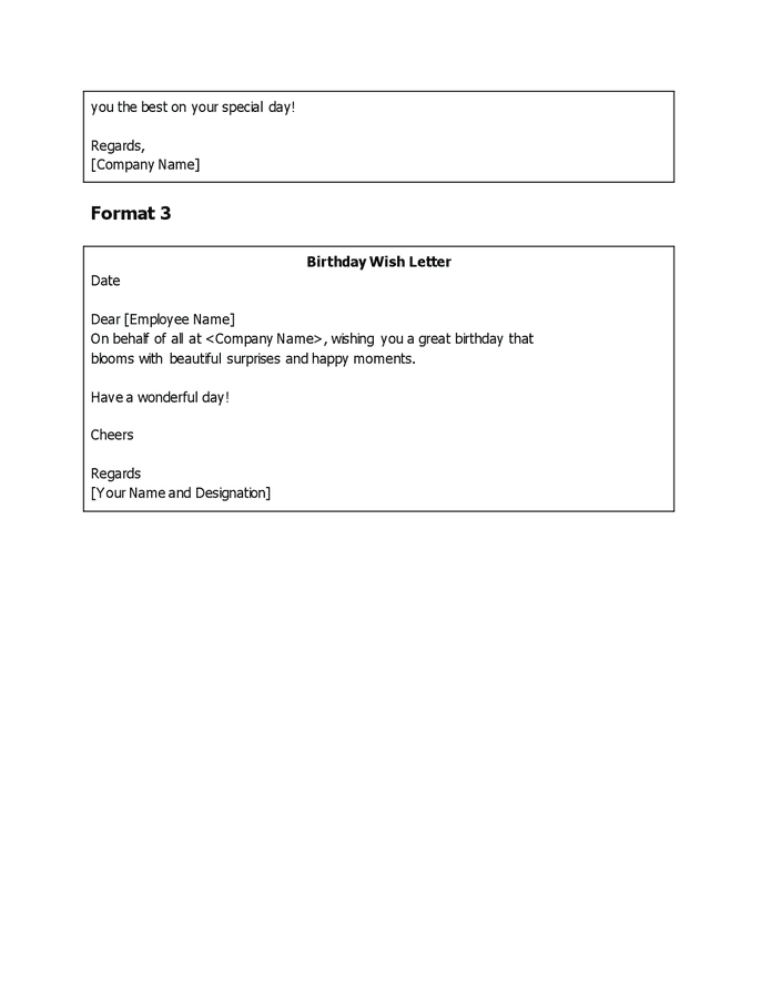 Format Of Letter To Employee For Birthday Wish In Word And Pdf Formats format-of-letter-to-employee-for-birthday-wish-in-word-and-pdf-formats