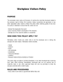 Workplace visitors policy in Word and Pdf formats - page 2 of 3