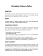Workplace violence policy in Word and Pdf formats