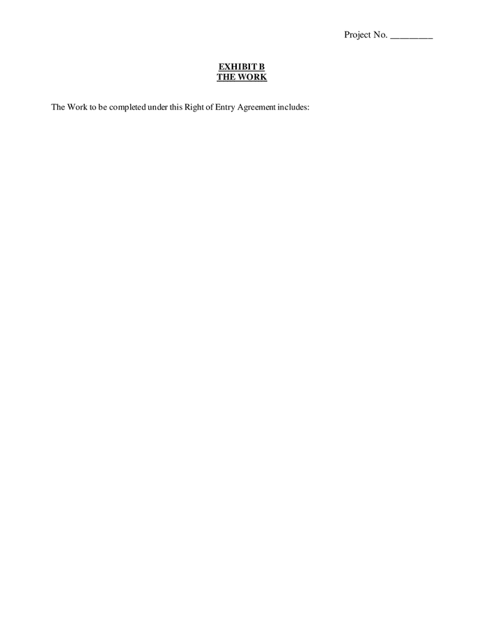 Right of entry agreement (Indiana) in Word and Pdf formats - page 6 of 6