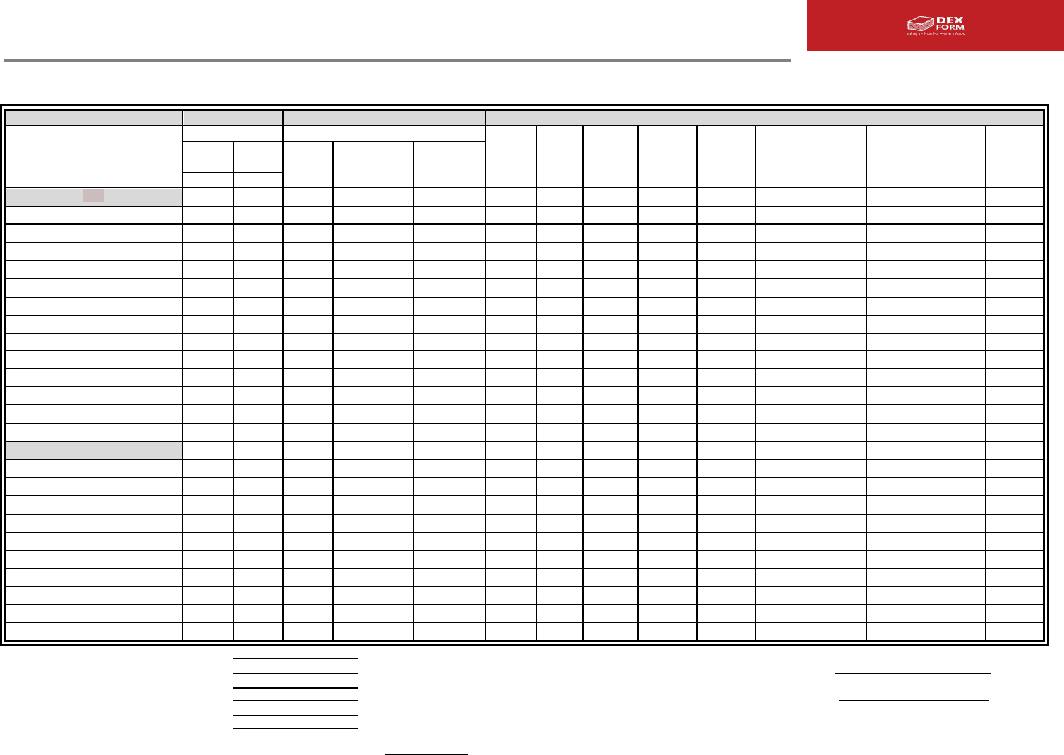 Pilot flight time record form in Word and Pdf formats