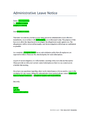 Administrative leave notice in Word and Pdf formats