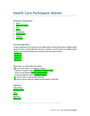 Health care participant waiver in Word and Pdf formats