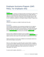 Employee assistance program policy in Word and Pdf formats