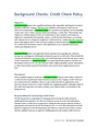 Background checks - credit check policy in Word and Pdf formats