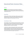 Educational / tuition assistance policy in Word and Pdf formats