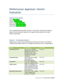 Performance appraisal - interim evaluation form in Word and Pdf formats ...