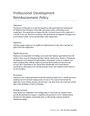 Professional development reimbursement policy in Word and Pdf formats