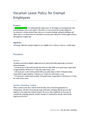 Vacation leave policy for exempt employees in Word and Pdf formats