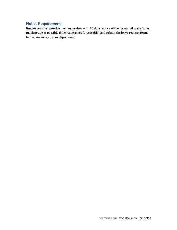 Paid family and medical leave policy in Word and Pdf formats - page 2 of 2