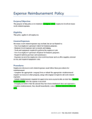 expense reimbursement policy