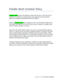 Flexible work schedule policy in Word and Pdf formats