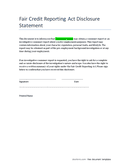 fair credit reporting act disclosure statement