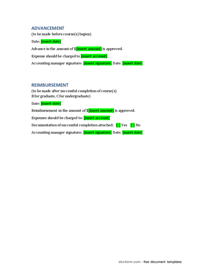 Educational assistance application in Word and Pdf formats - page 3 of 3