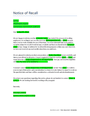 Notice of recall - Covid-19 in Word and Pdf formats