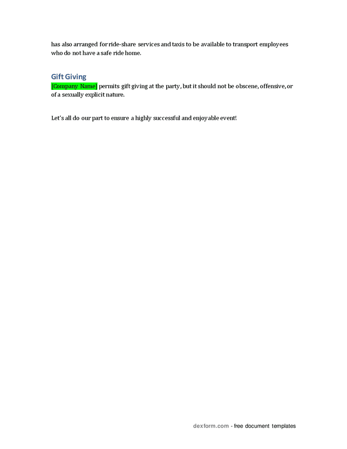Holiday Party Memo Template In Word And Pdf Formats Page 2 Of 2 holiday-party-memo-template-in-word-and-pdf-formats-page-2-of-2