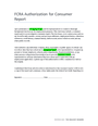 FCRA authorization for consumer report in Word and Pdf formats