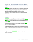 applicant travel reimbursement policy