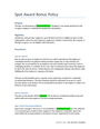 Spot award bonus policy in Word and Pdf formats