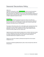 Seasonal decorations policy in Word and Pdf formats