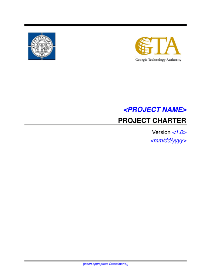 Project Charter Template - download free documents for PDF, Word and Excel