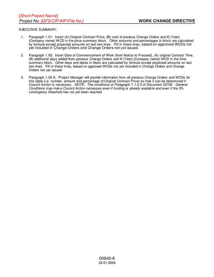Work change directive in Word and Pdf formats - page 6 of 6