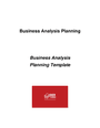 Business analysis planning template in Word and Pdf formats