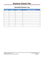 Business analysis planning template in Word and Pdf formats