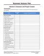 Business analysis planning template in Word and Pdf formats