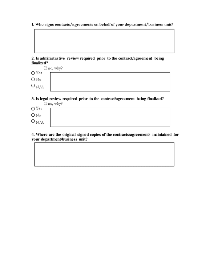 Internal Control Self Assessment Questionnaire In Word And Pdf Formats Page 15 Of 15