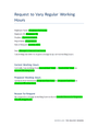 Request to vary regular working hours in Word and Pdf formats