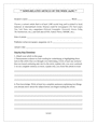 Newspaper article worksheet in Word and Pdf formats