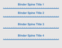 Binder spine template in Word and Pdf formats