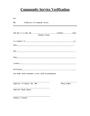 Community service verification in Word and Pdf formats