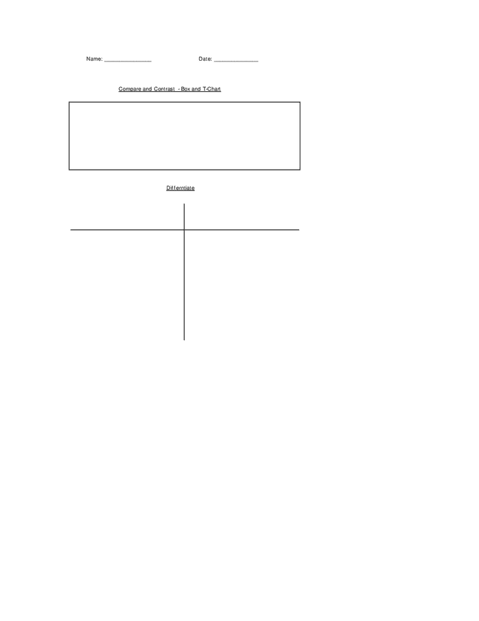 T Chart Sample In Word And Pdf Formats
