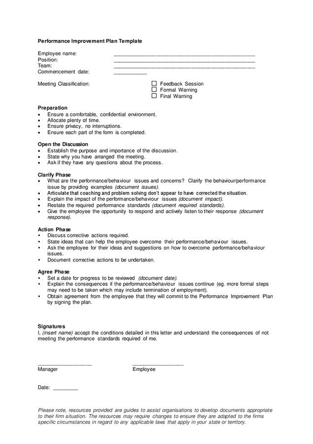 Performance Contract Template - download free documents for PDF, Word ...